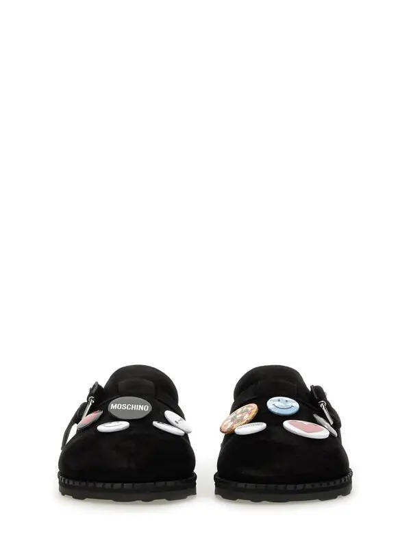 Moschino Pin Suede Sandals