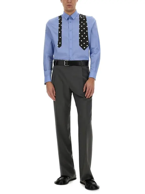 Moschino Virgin Wool Trousers - Gray