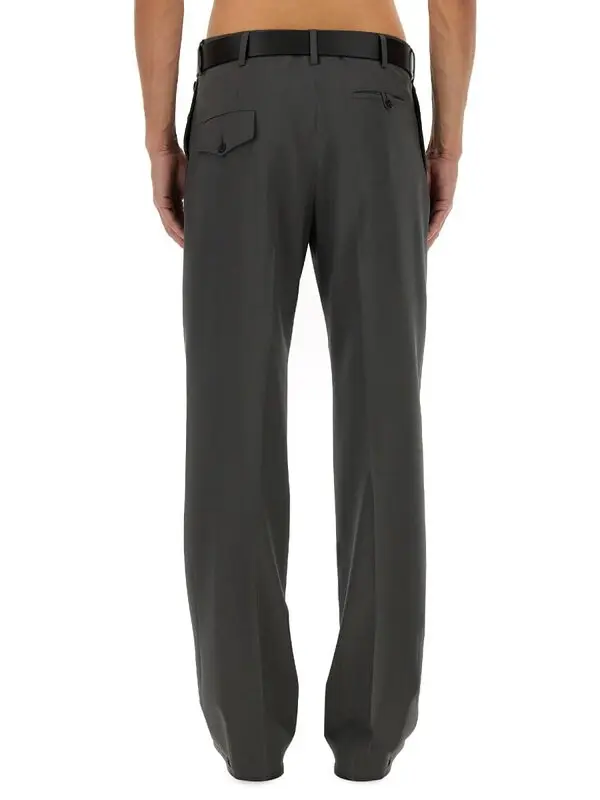 Moschino Virgin Wool Trousers - Gray