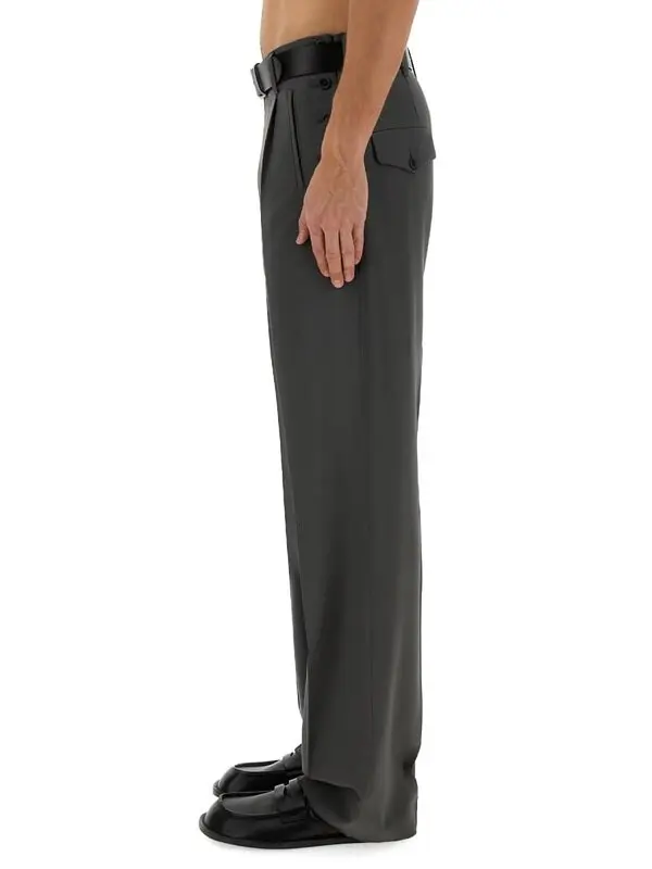 Moschino Virgin Wool Trousers - Gray