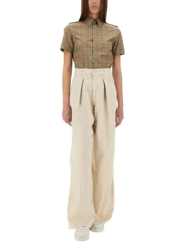 Burberry Cotton Check Shirt - Brown