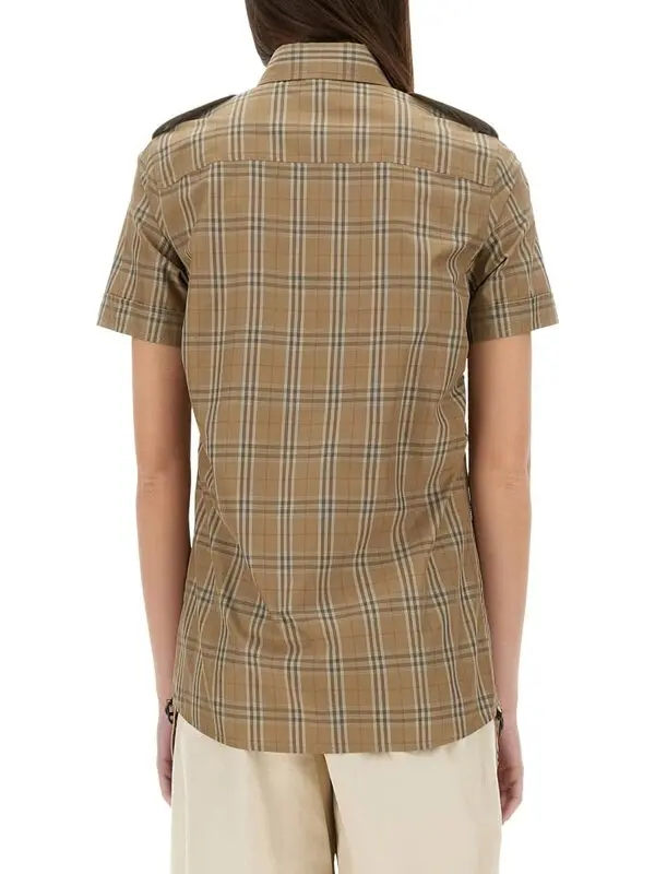 Burberry Cotton Check Shirt - Brown