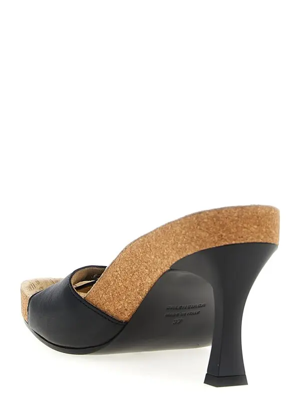 Balenciaga X Scholl Calf Leather Sandals - Black