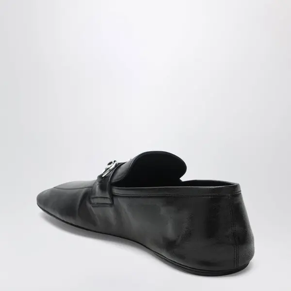 Gucci Leather Horsebit Loafers With Silver Hardware