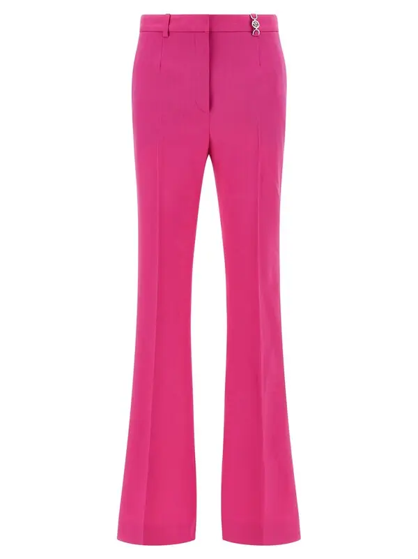 Versace Stretch Wool Flared Trousers - Pink