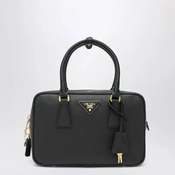 Prada Saffiano Leather Top-handle Bag - Black