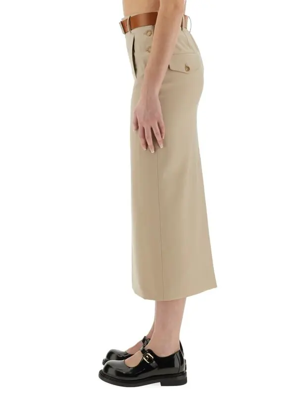Moschino Tailored Twist Long Skirt