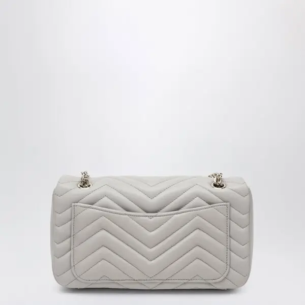 Gucci Gg Marmont Medium Light Grey Shoulder Bag - Gray
