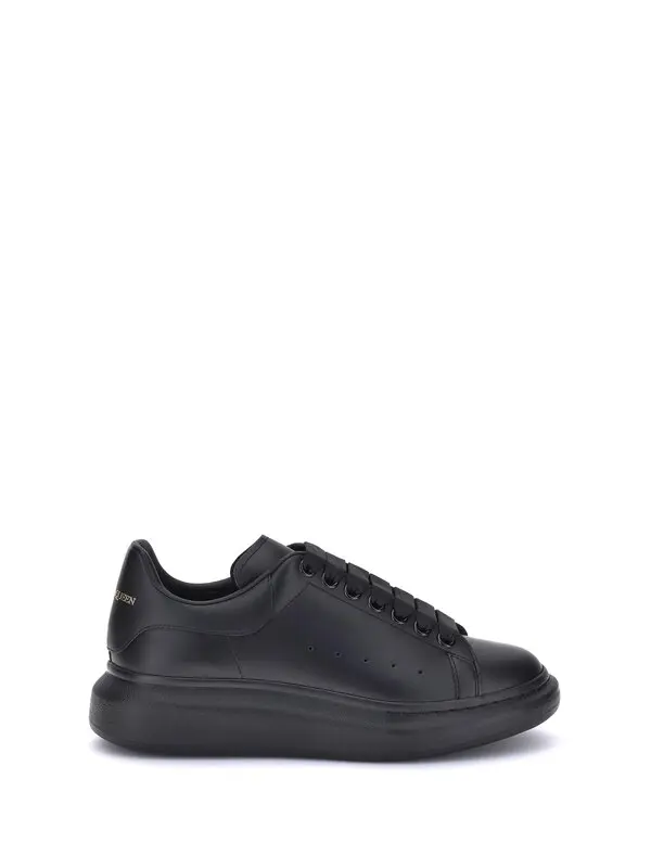 Alexander McQueen Leather Sneakers - Black