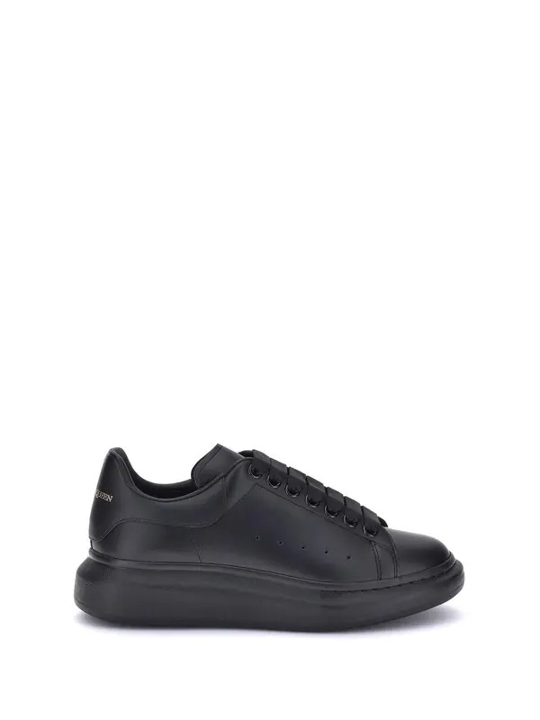 Alexander McQueen Leather Sneakers - Black