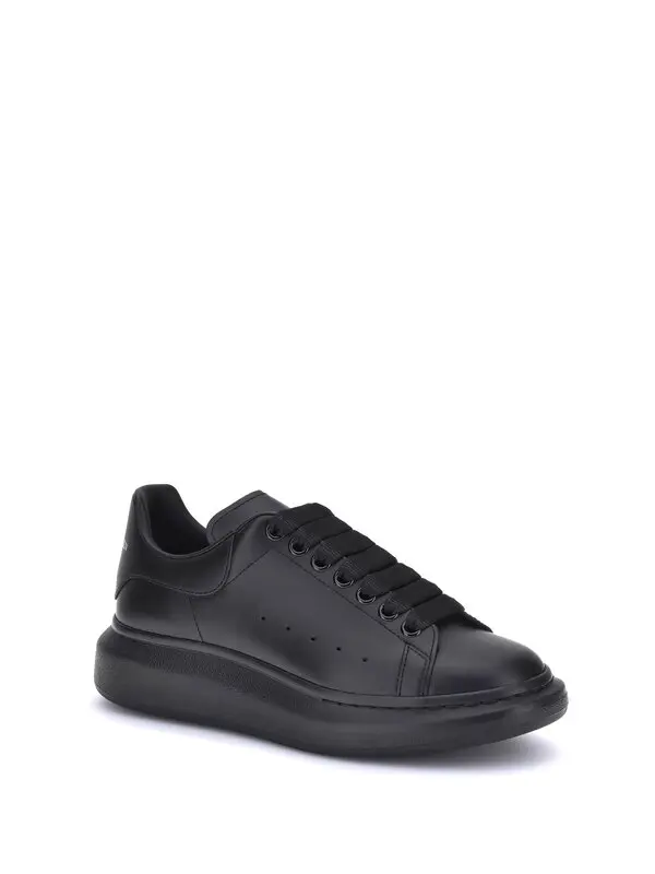 Alexander McQueen Leather Sneakers - Black