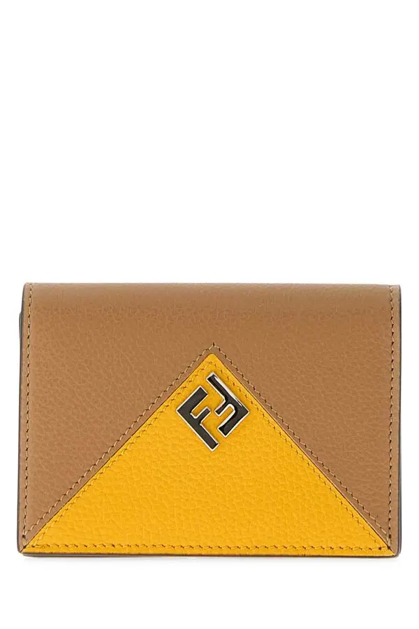 Fendi Beige Leather Card Holder