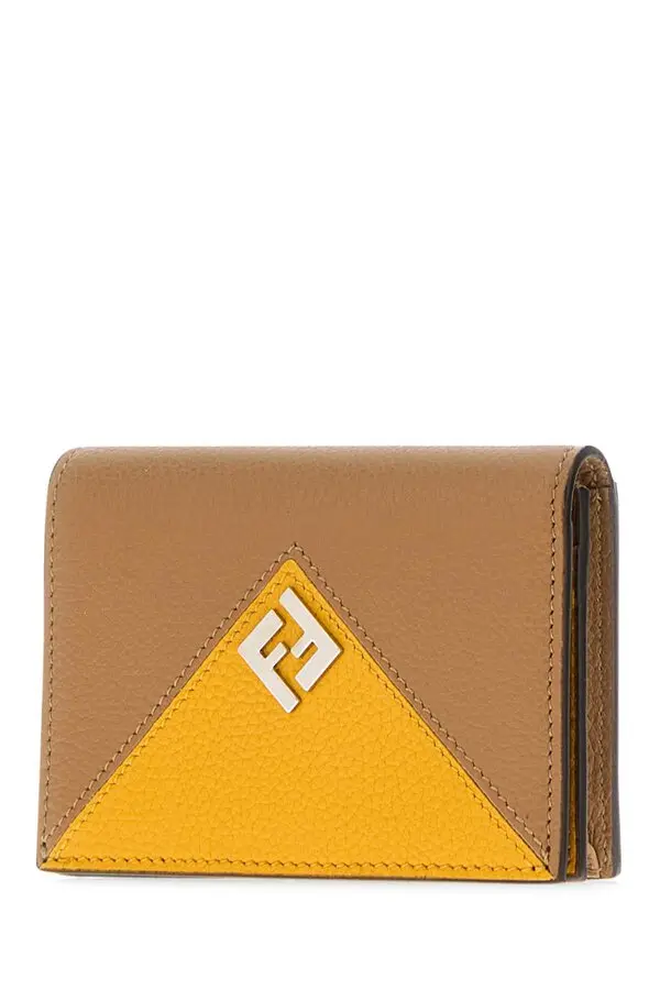 Fendi Beige Leather Card Holder