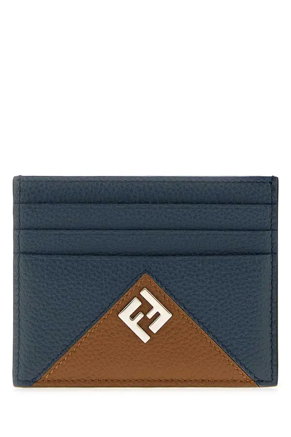 Fendi Navy Leather Card Holder