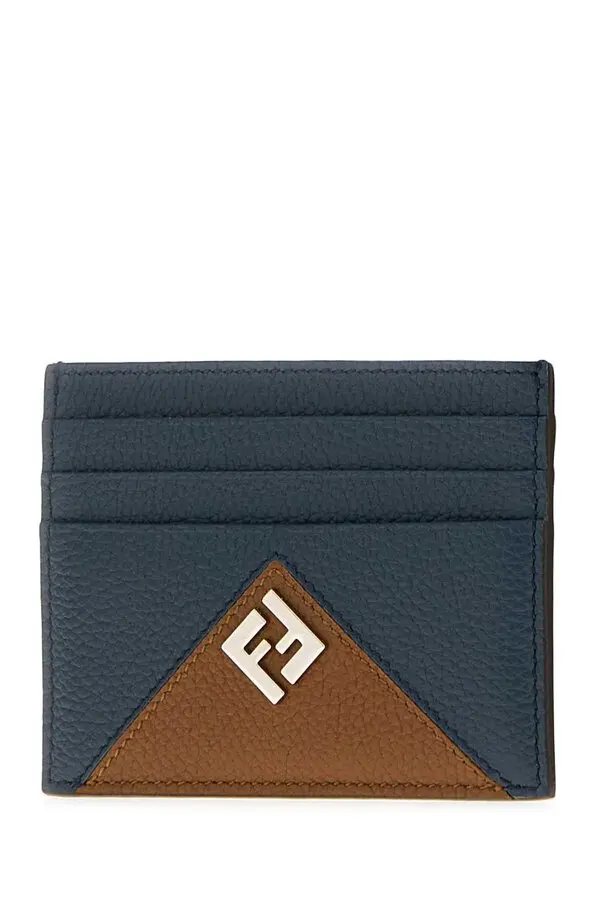 Fendi Navy Leather Card Holder