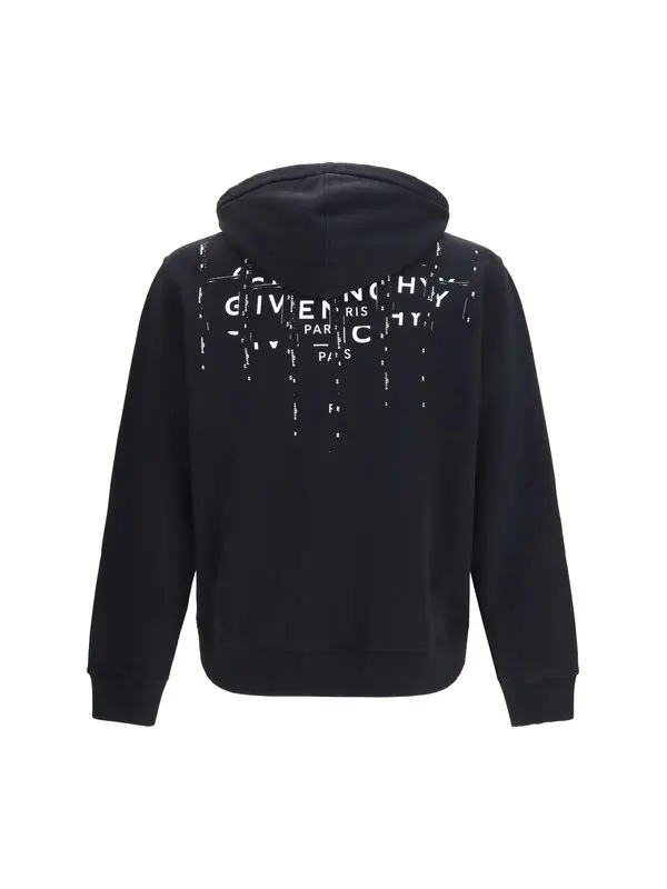 Givenchy Photographic Negative Print Fleece Zip Hoodie