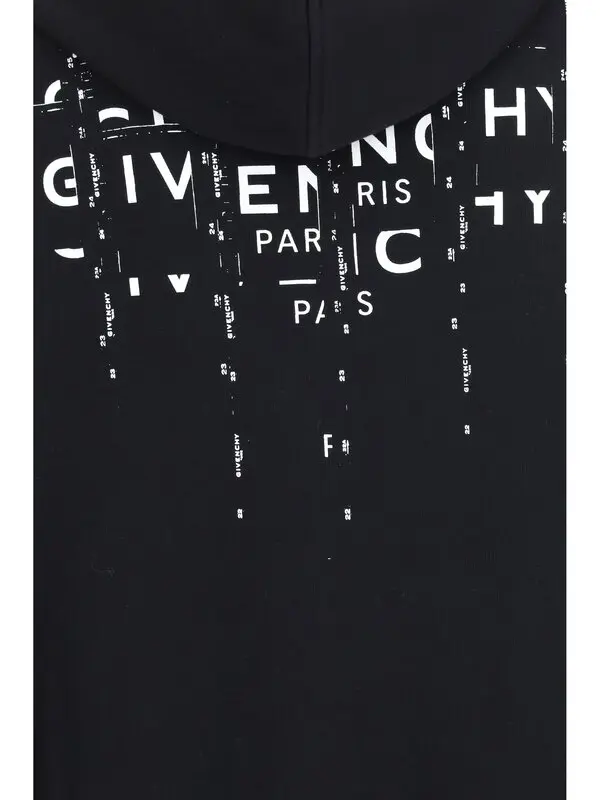 Givenchy Photographic Negative Print Fleece Zip Hoodie