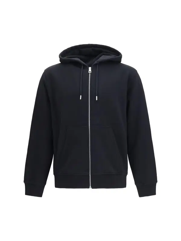 Givenchy Photographic Negative Print Fleece Zip Hoodie - Black