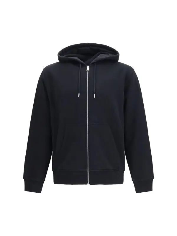 Givenchy Photographic Negative Print Fleece Zip Hoodie - Black