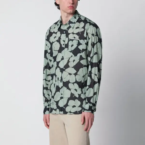 Dries Van Noten Shirt With Floral Print Pistachio Color - Green