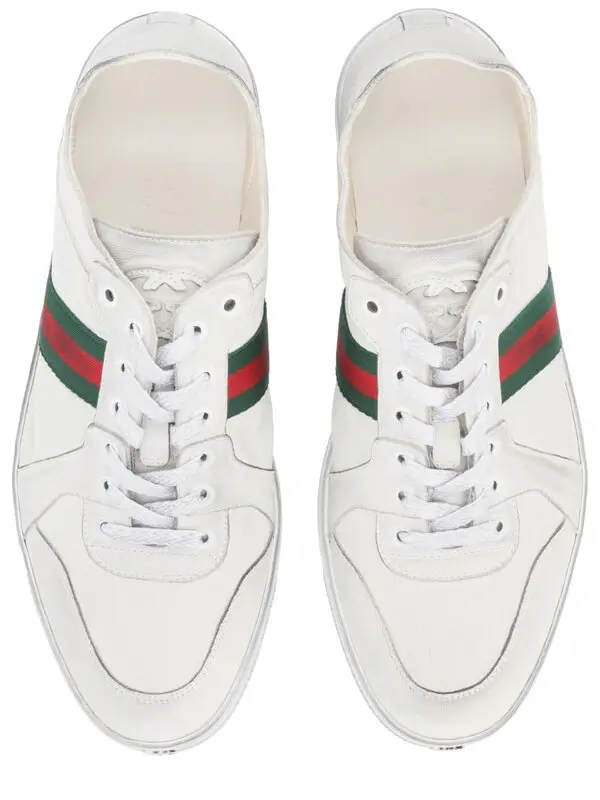 Gucci Leather Stretch Sneakers