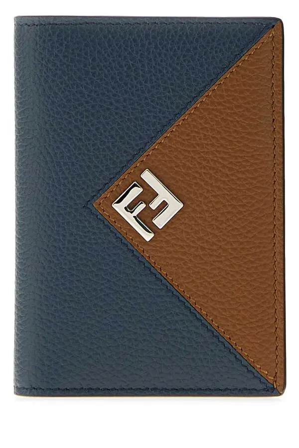Fendi Navy Leather Card Holder
