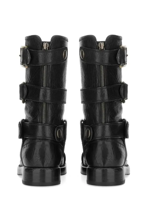 Dolce & Gabbana Leather Boot With Buckles