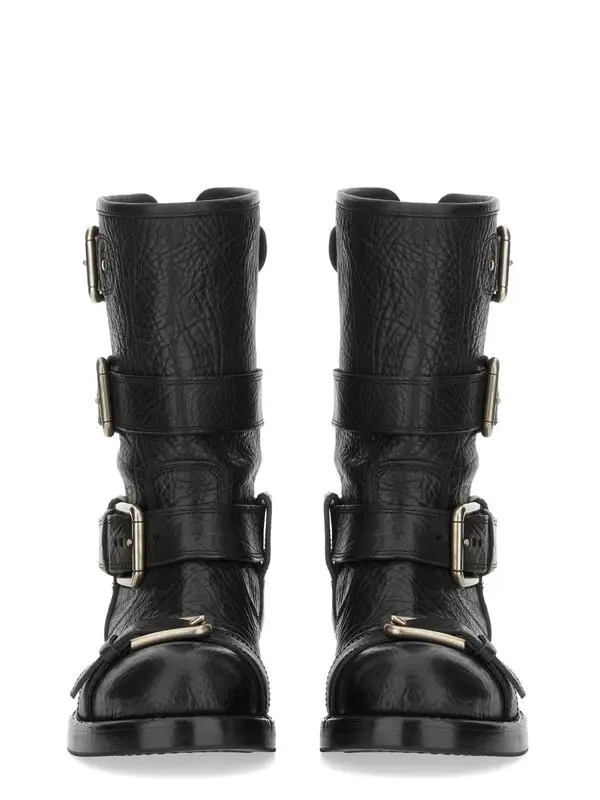 Dolce & Gabbana Leather Boot With Buckles