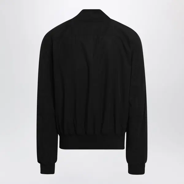 Rick Owens Bauhaus Flight Ribbed Cotton Bomber Jacket - Black