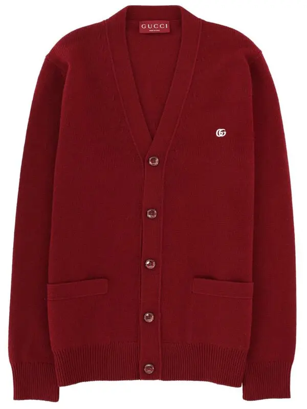 Gucci Wool And Cashmere Logo Cardigan - Multicolor
