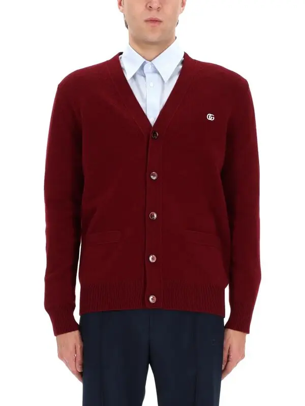 Gucci Wool And Cashmere Logo Cardigan - Multicolor