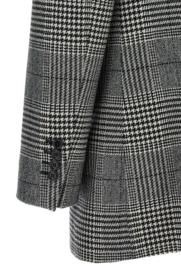 Dolce & Gabbana Pied De Poule Cashmere Blend Blazer - Multicolor