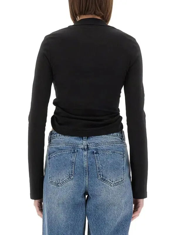 COURREGES Cropped Polo Shirt Twist