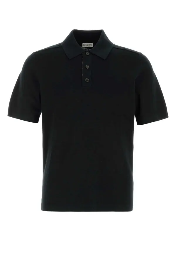 Burberry Wool Polo Shirt - Black