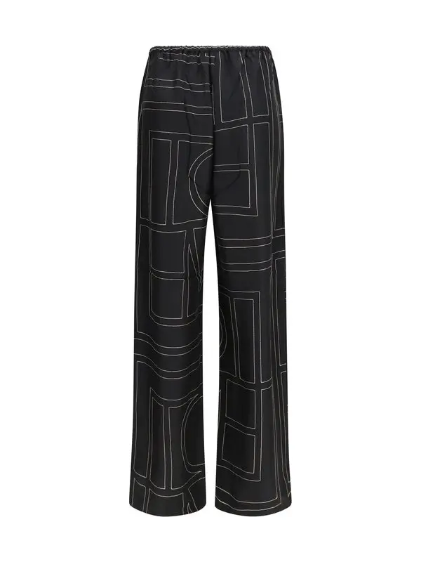 TOTEME Silk Monogram Pants