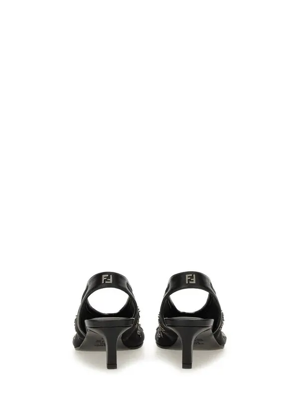 Fendi Slingback With Embroidery