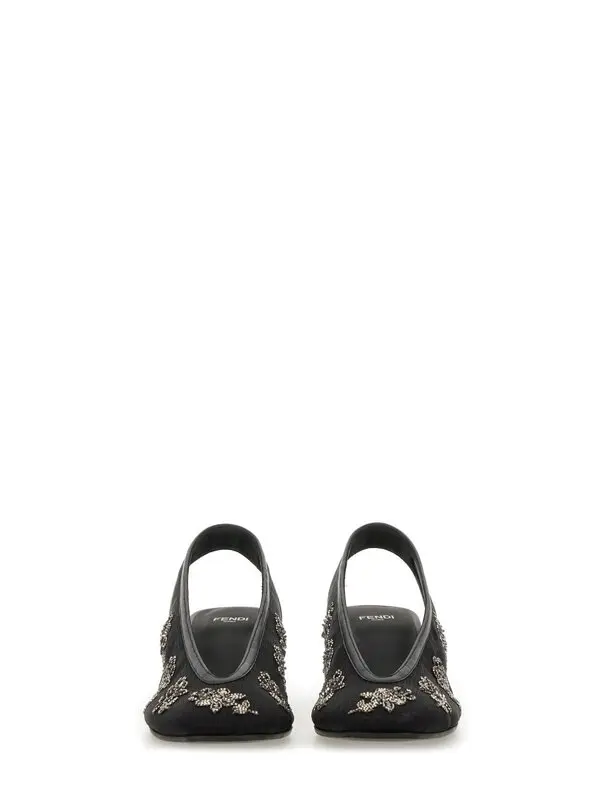 Fendi Slingback With Embroidery