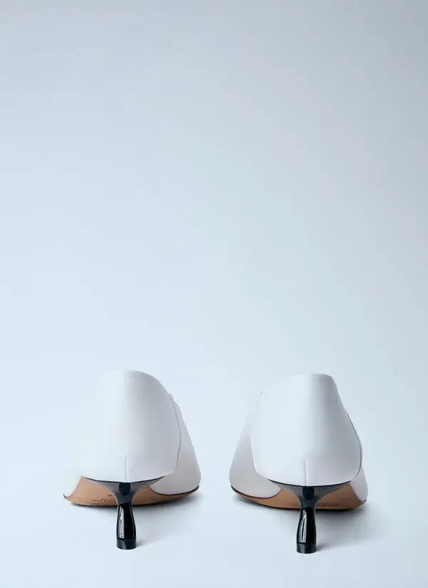 Sportmax Leather Kitten Heel Pumps