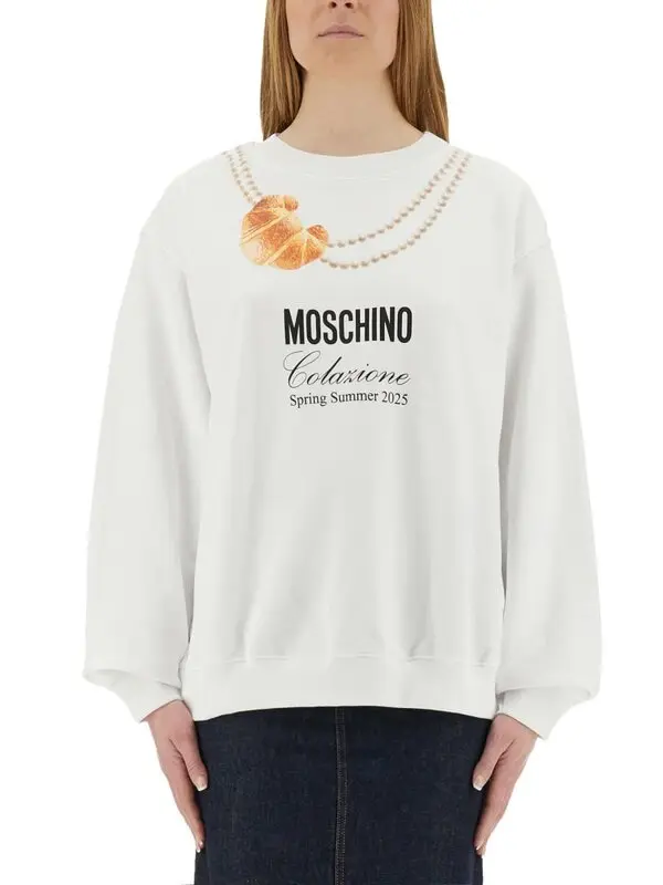 Moschino Breakfast Sweatshirt - White