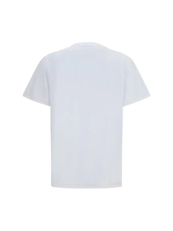 GANNI Cotton Raspberry T-shirt - White