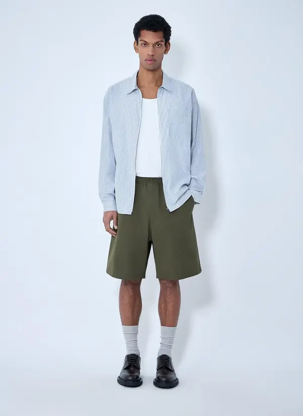 Prada Elastic Waist Cotton Shorts