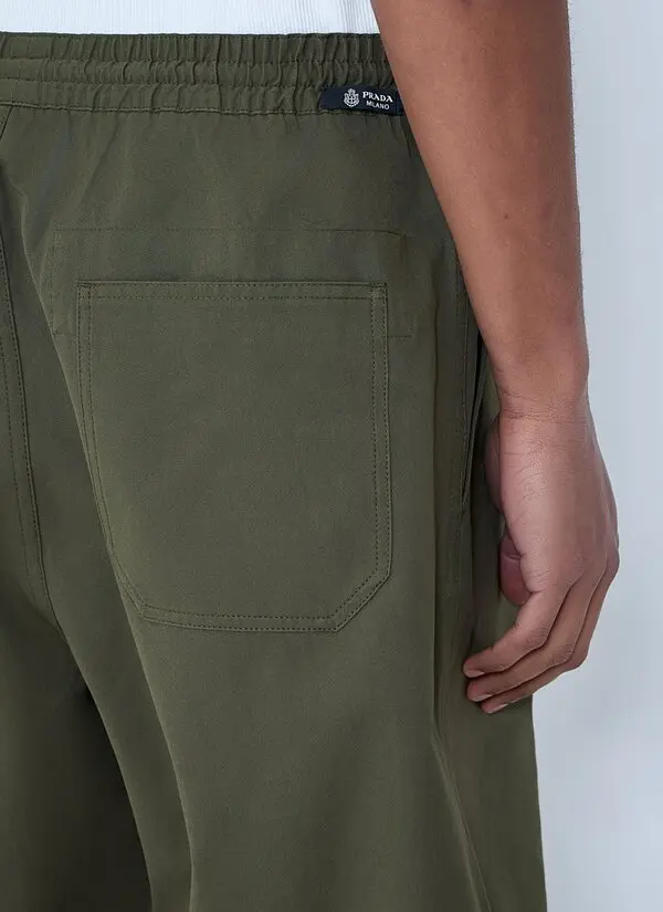Prada Elastic Waist Cotton Shorts