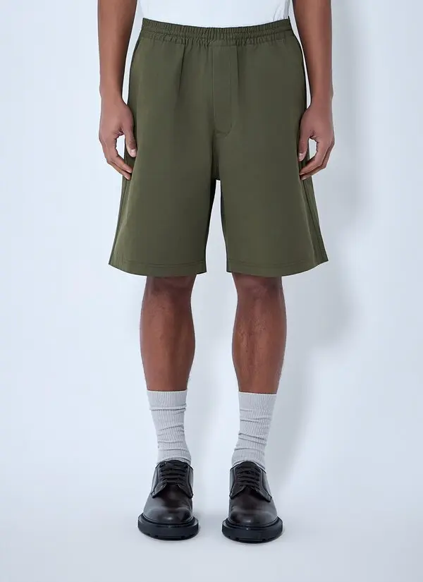 Prada Cotton Twill Shorts - Green