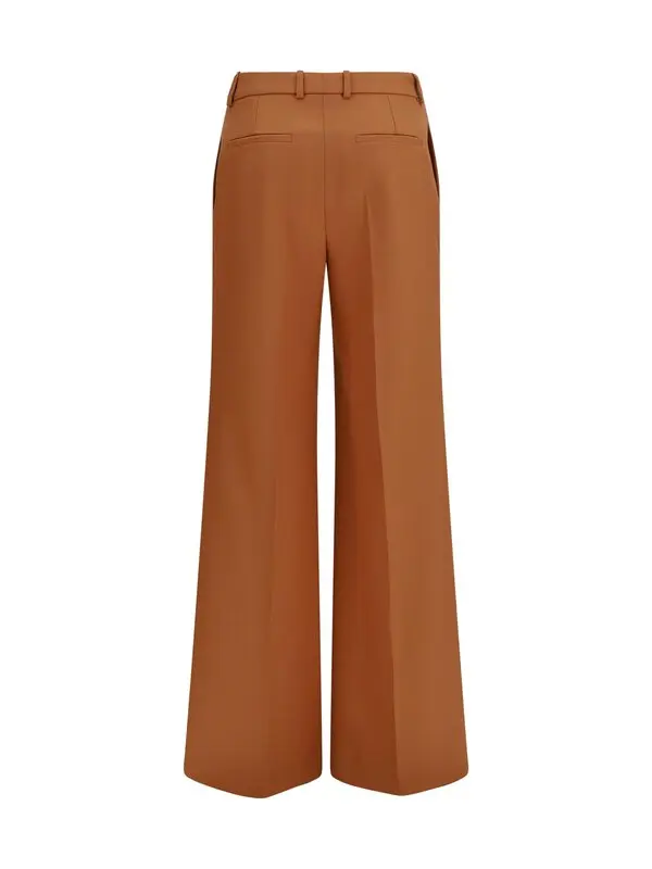 Chloé High-waisted Flared Cotton Pants