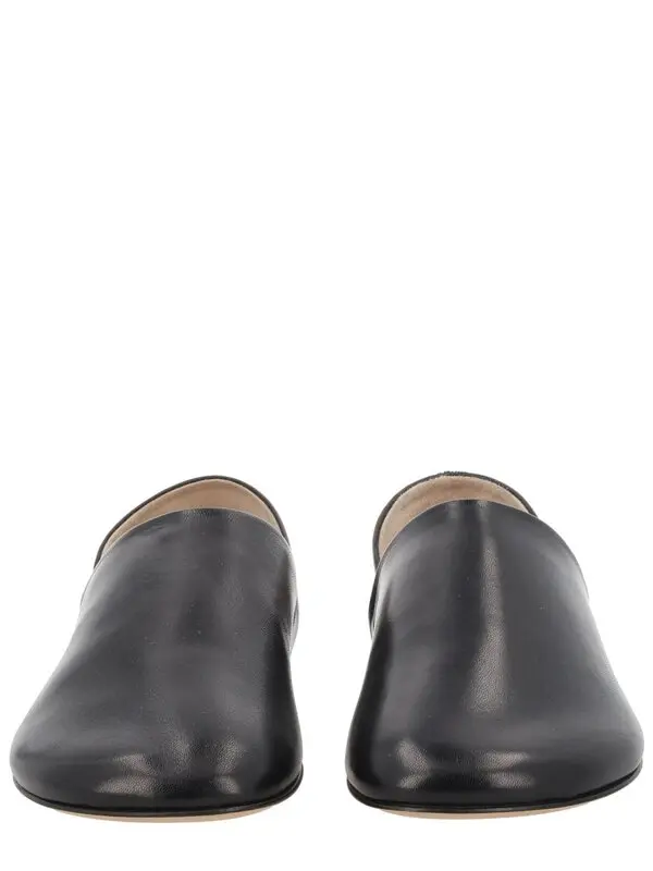 JW Anderson Leather Slipper Shoe - Black