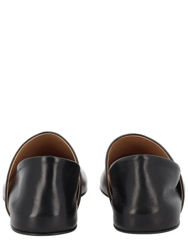 JW Anderson Leather Slipper Shoe - Black