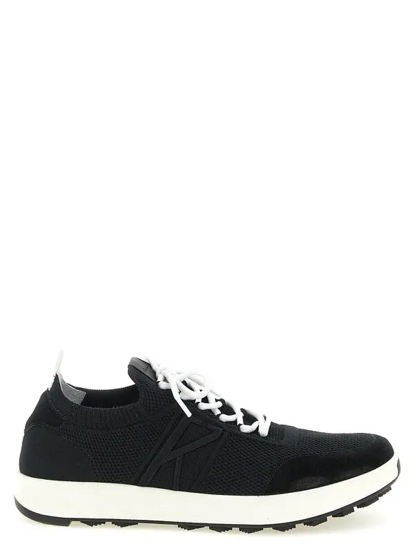 Kiton Technical Cotton Sneakers - Black