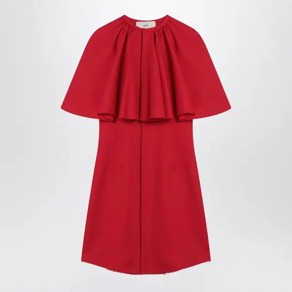 AMI Paris Wool Mini Dress - Red