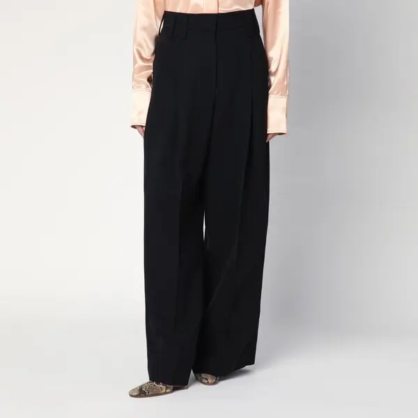 JIL SANDER Wide Silk Blend Trousers