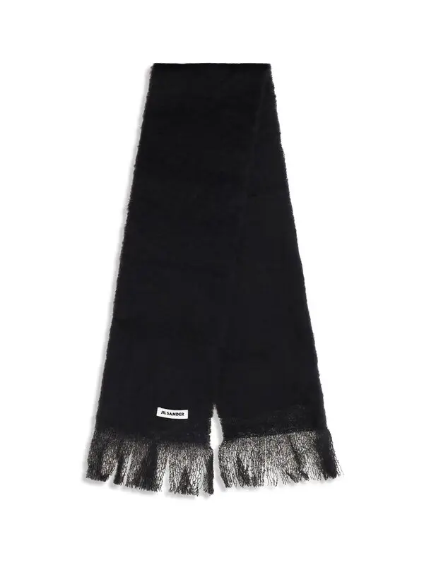 JIL SANDER Wool Scarf With Logo